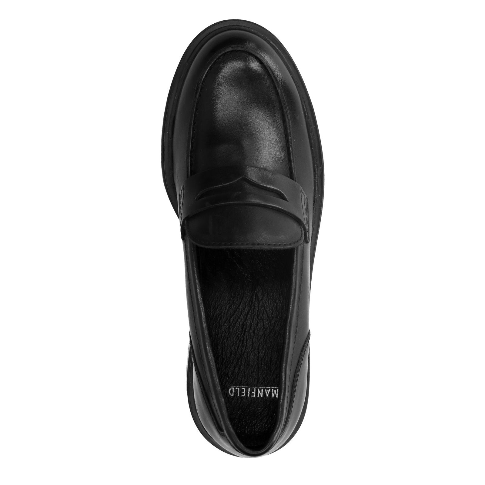 Schwarze Leder-Loafer