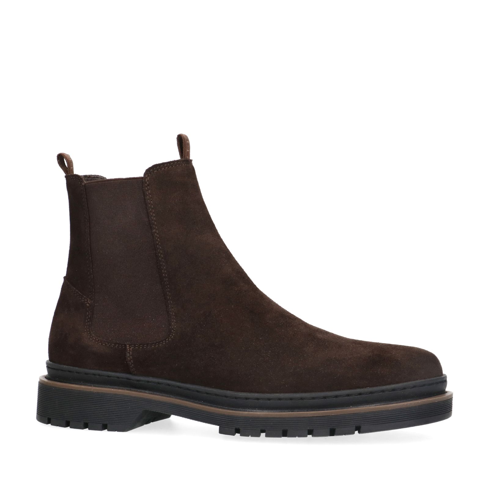Donkerbruine suède chelsea boots - Heren | MANFIELD Donkerbruine suède chelsea boots - Heren | MANFIELD